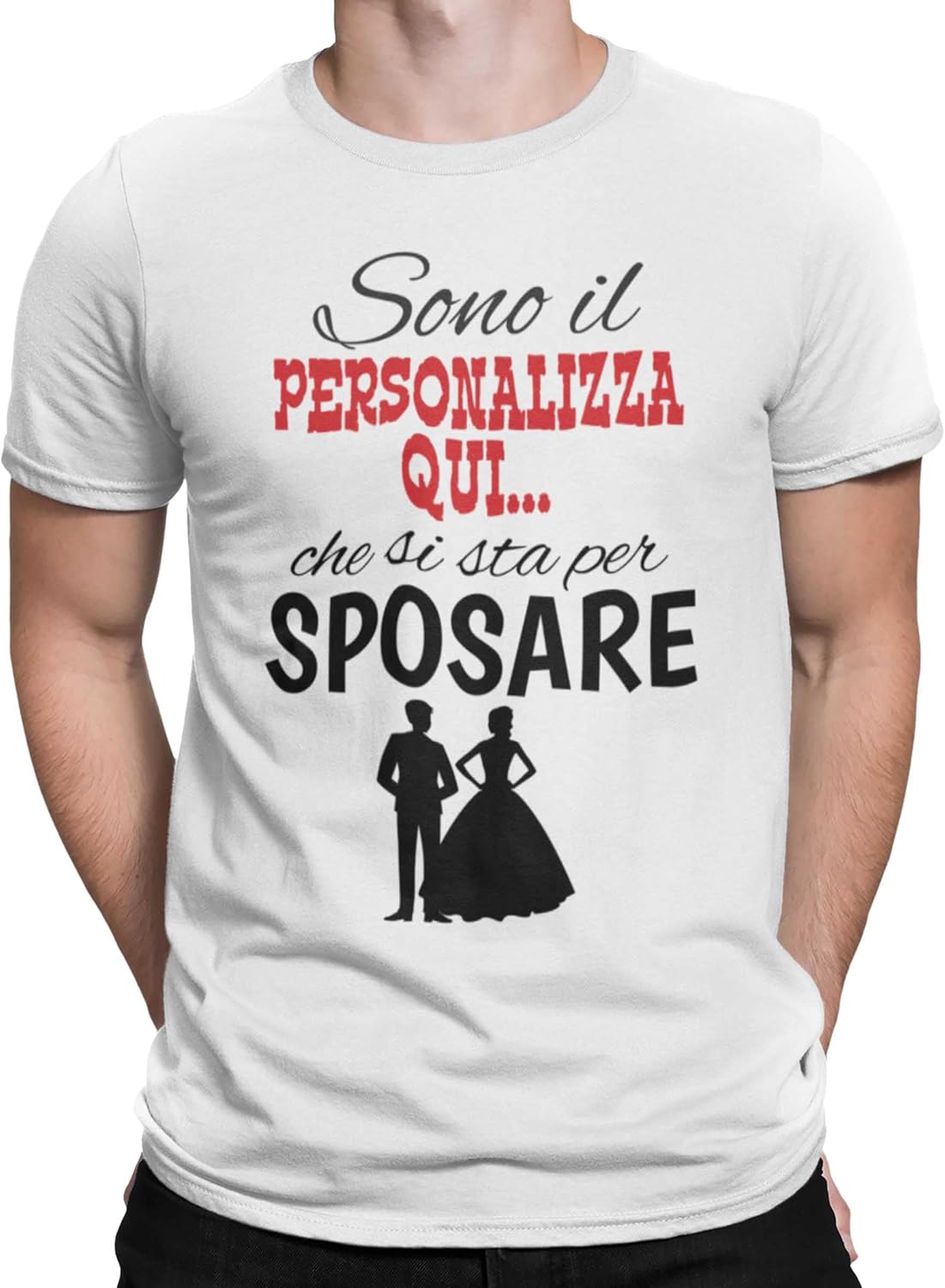 STAMPATEK Maglietta Addio al Celibato Personalizzata con Scritta T ...