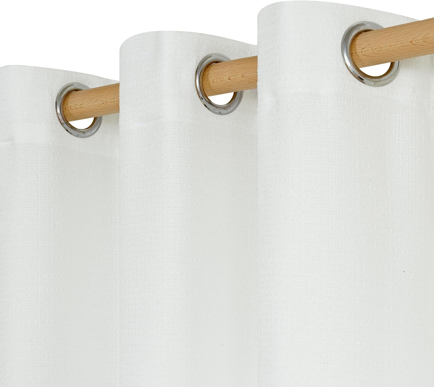 Amazon.com: LAMIT White Linen Curtains for Living Room 84 inch Length 2 ...