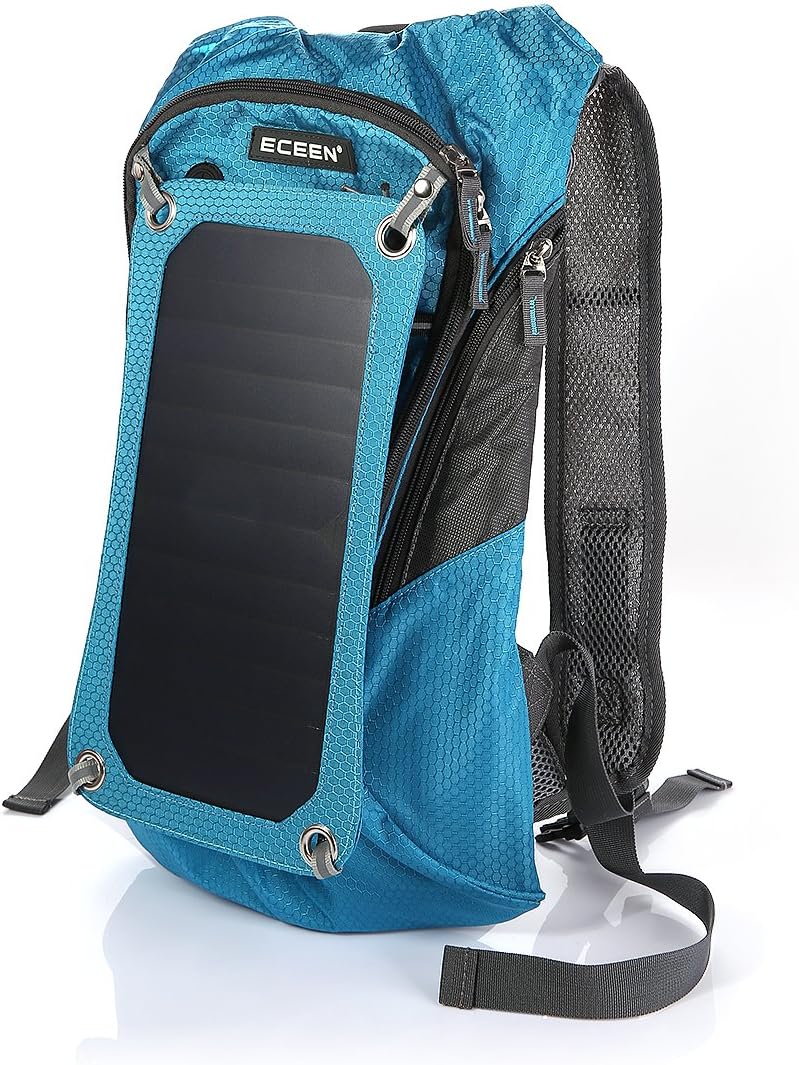 Amazon.com: Solar Charger Backpack Solar Panel Bag 6.5 Watts 10000mAh ...