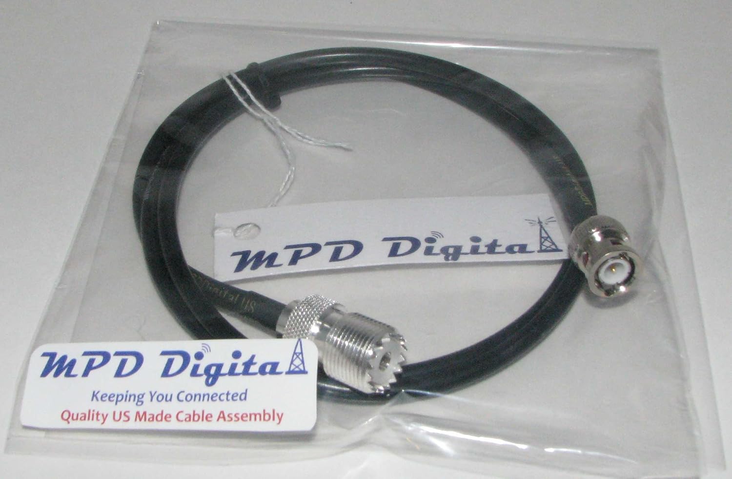 Amazon.com: MPD Digital RF coaxial Cable BNC Male to UHF SO239 PL259 ...