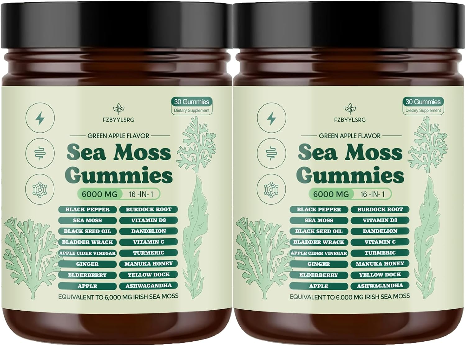 Amazon.com: FZBYYLSRG Sea Moss 16-in-1 Gummies - 6,000 mg Supplement ...
