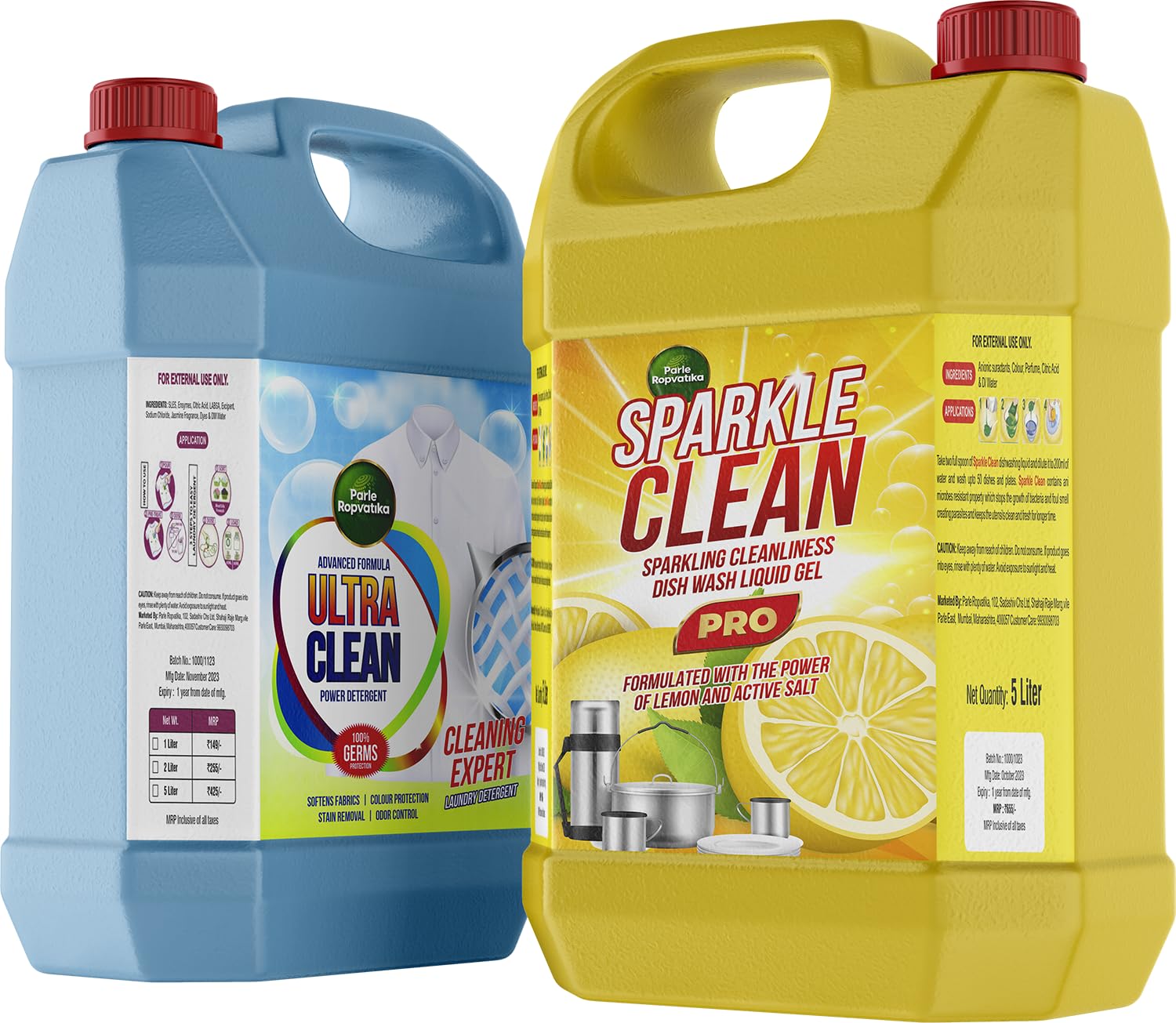 Parle Ropvatika Ultra Clean Top Load Liquid Detergent Refill 5 Liter ...