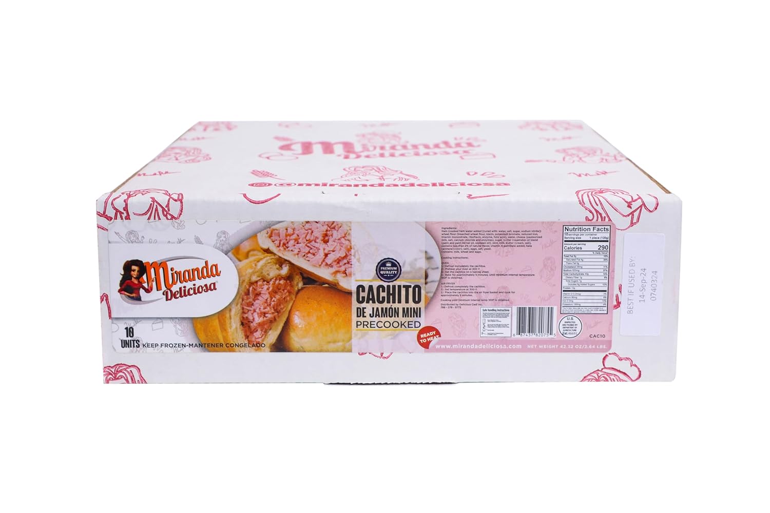 Amazon.com: Miranda Deliciosa Ham Mini-Cachito. Venezuelan Cachitos ...