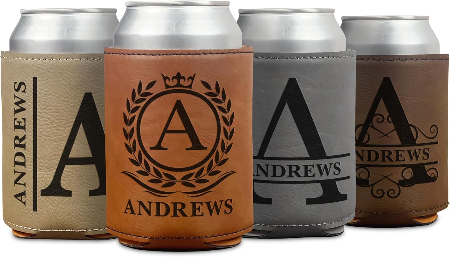 Amazon.com: Personalized Can Cooler- Custom Name Monogram Gift - Personalized Can Cooler For Him ...