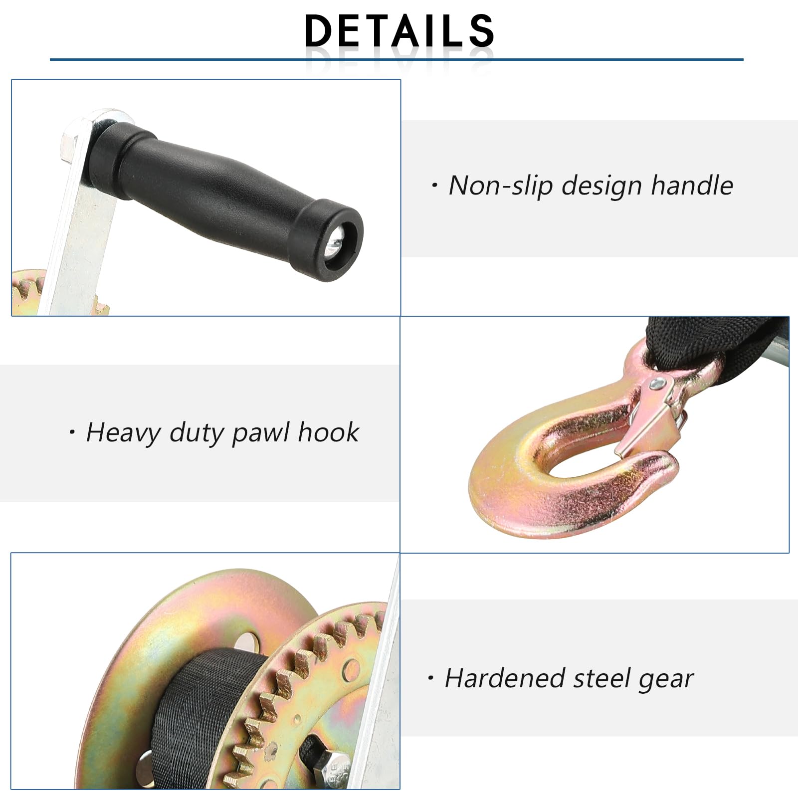 Snapklik.com : DASBET Boat Trailer Winch Hand Winch Crank Cable