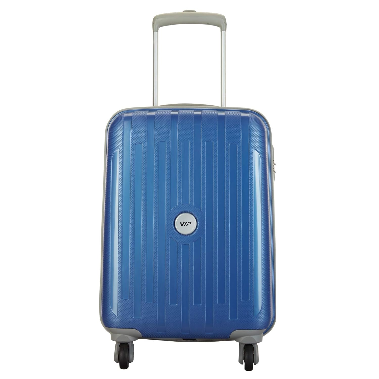 VIP Polypropylene 53 cms Blue Hardsided Cabin Luggage (Neolite ...