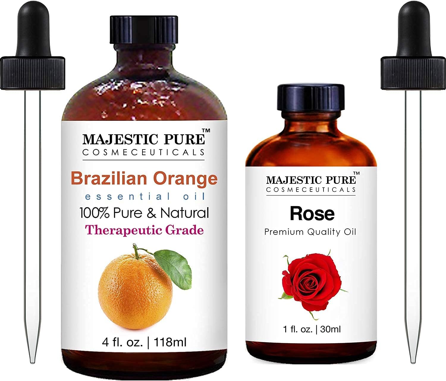Amazon.com: Majestic Pure Brazilian Orange Essential Oil with Rose ...