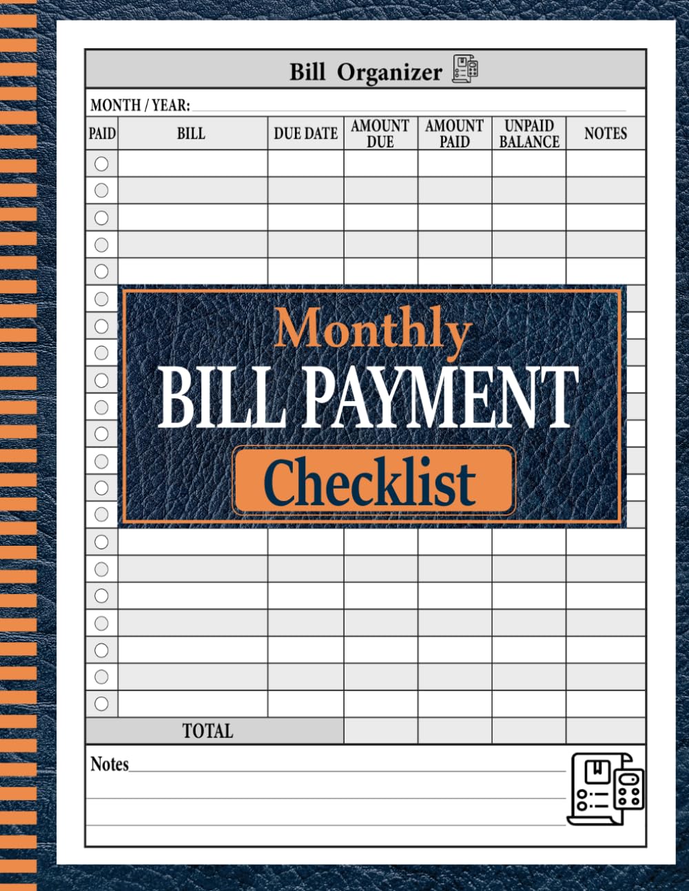 Bill Organizer: Monthly Bills Organizer And Tracker. Bill Payments ...