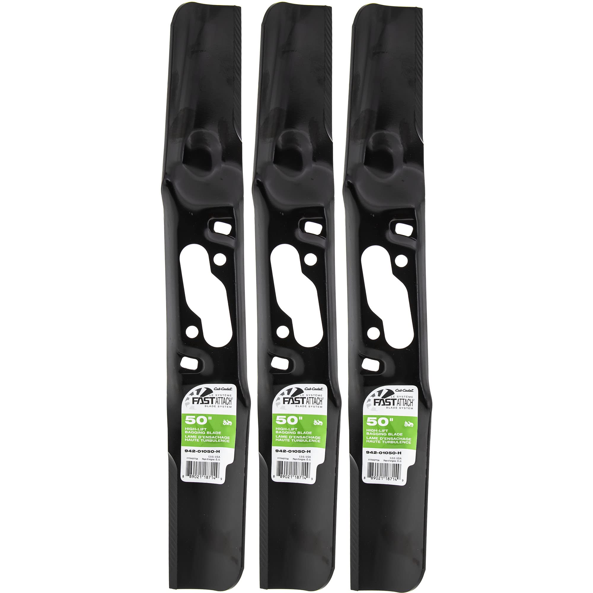 Amazon.com : CUB CADET High FastAttach Blades 50" Deck XT2 Enduro ...