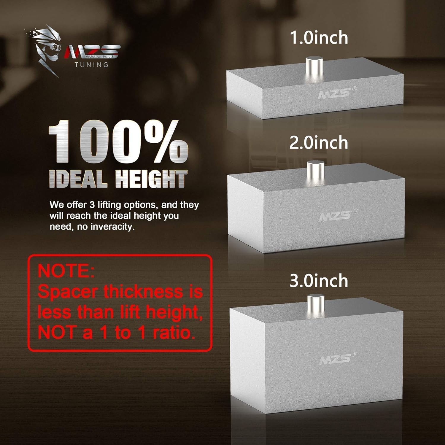 Snapklik.com : MZS 2 Inch Rear Lift Blocks For Tacoma Tundra, Rear ...