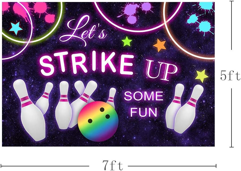 MEHOFOTO 7x5ft Bowling Birthday Photography Backgrounds Let’s Strike Up ...