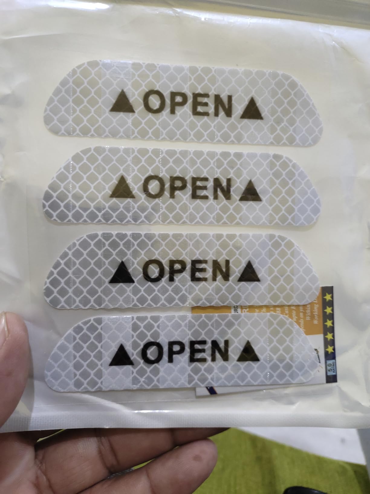 Mr Fix? (4 pcs - White) Car Door Open Sticker Reflective Tape Safety ...