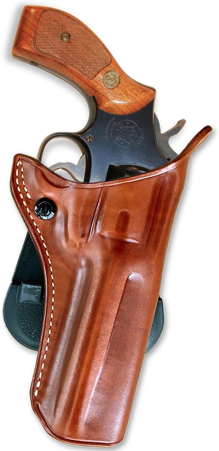 Amazon.com : Leather Paddle OWB Revolver Holster Open Top Fits S&W K ...