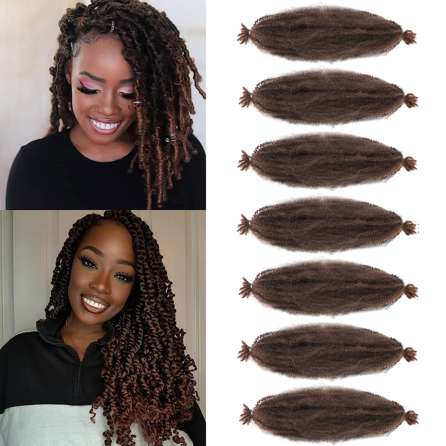 8 Packs Marley Twist Hair 24 Inch Pre-Separated Springy Afro Twist Hair ...