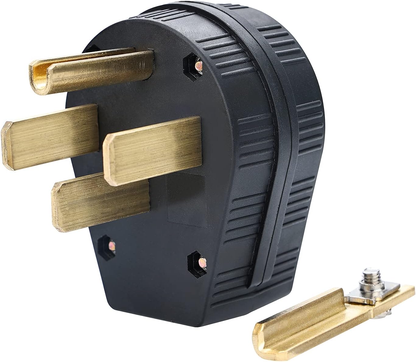 Amazon.com: Leviton 275-T Dual Power Straight Blade Angle Plug, 125/250 ...