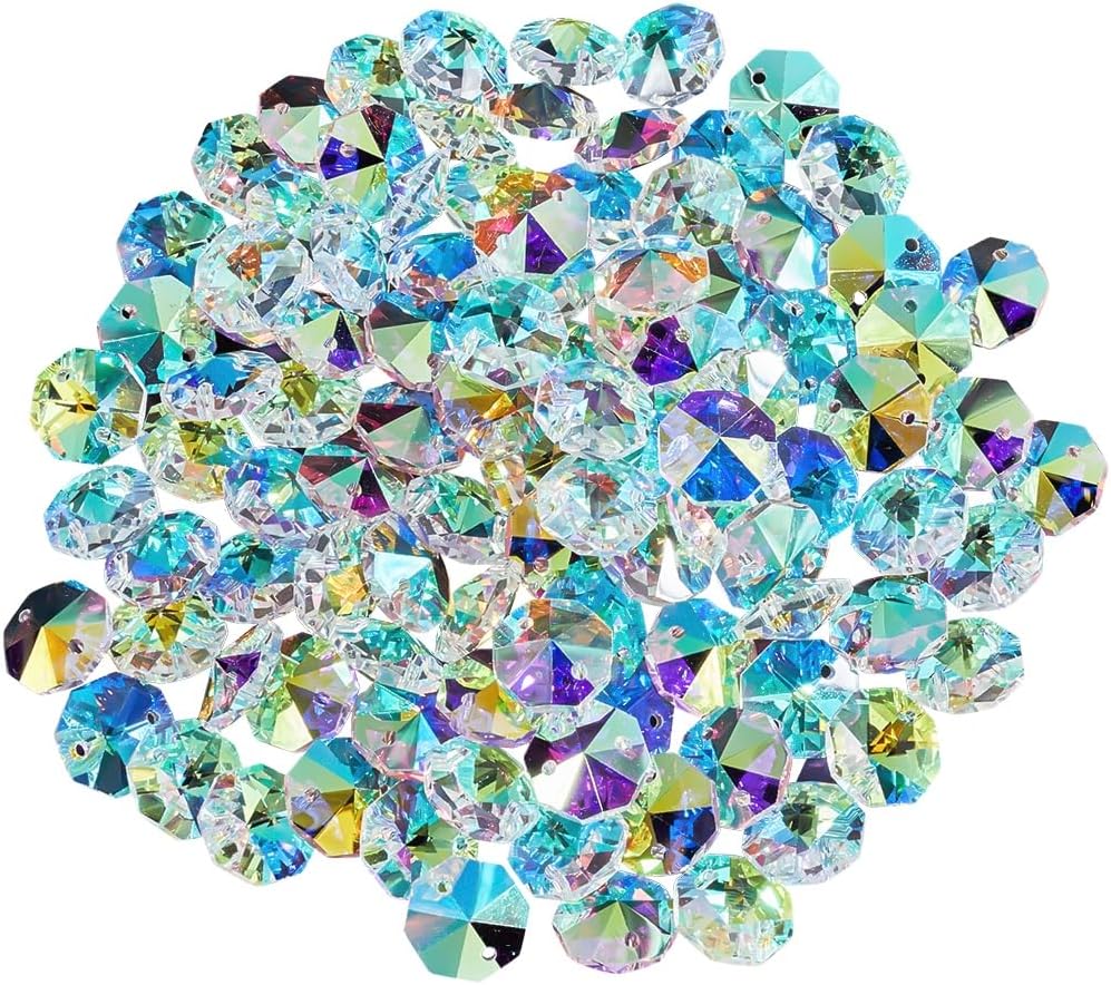 Amazon.com: SOFPLATE 1 Box 120Pcs 14mm Crystal Glass Octagon Beads 2 ...