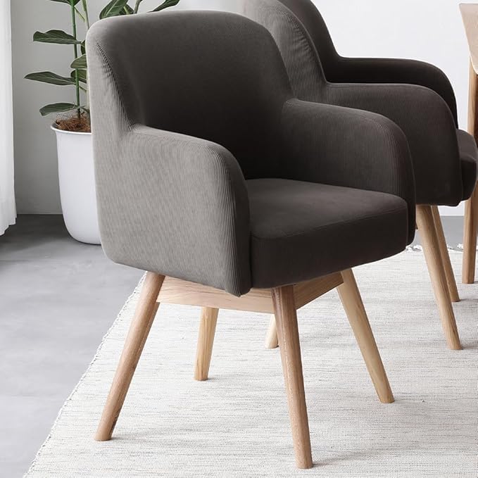 Amazon｜RASIK ダイニング 回転チェア1脚 カラー：モカ 天然木 無垢材 食卓 椅子 お客様組立 Duuce デュース｜ダイニングチェア オンライン通販