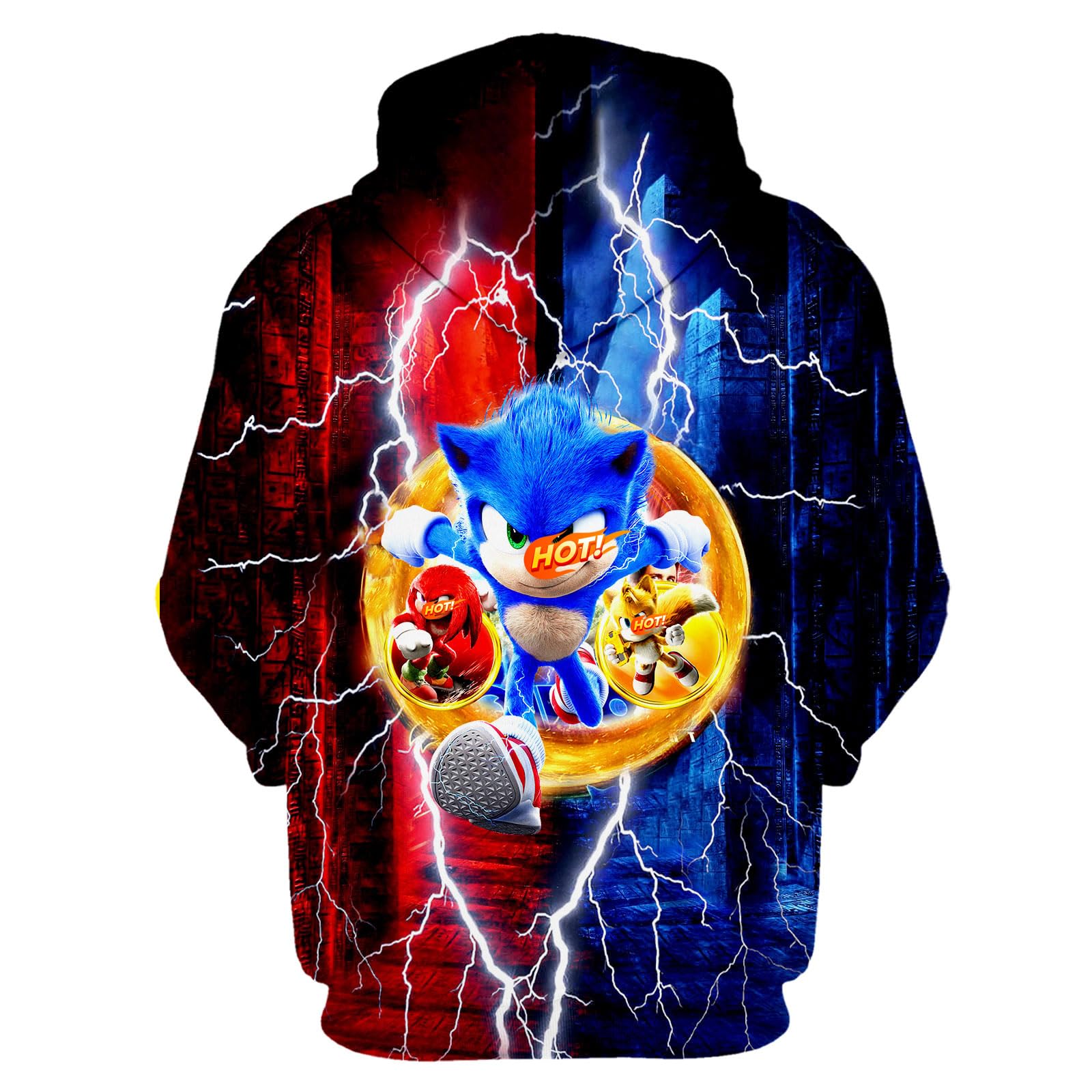 KERVURD Sonic the Hedgehog Unisex Cartoon Hoodies — 3D Printing Hoodie ...