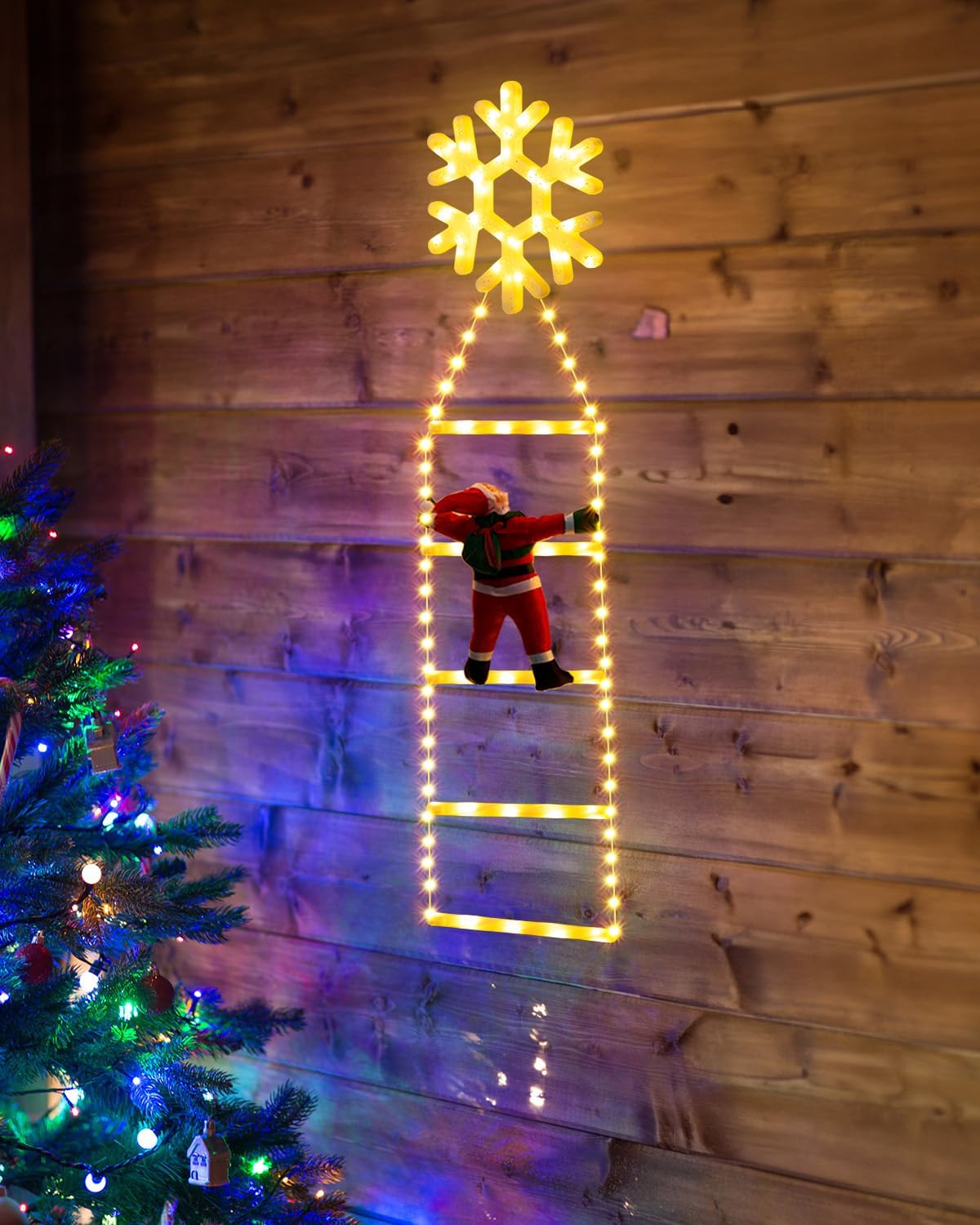 Amazon.com: JNOEC Christmas Lights Outdoor Indoor, Santa Claus ...