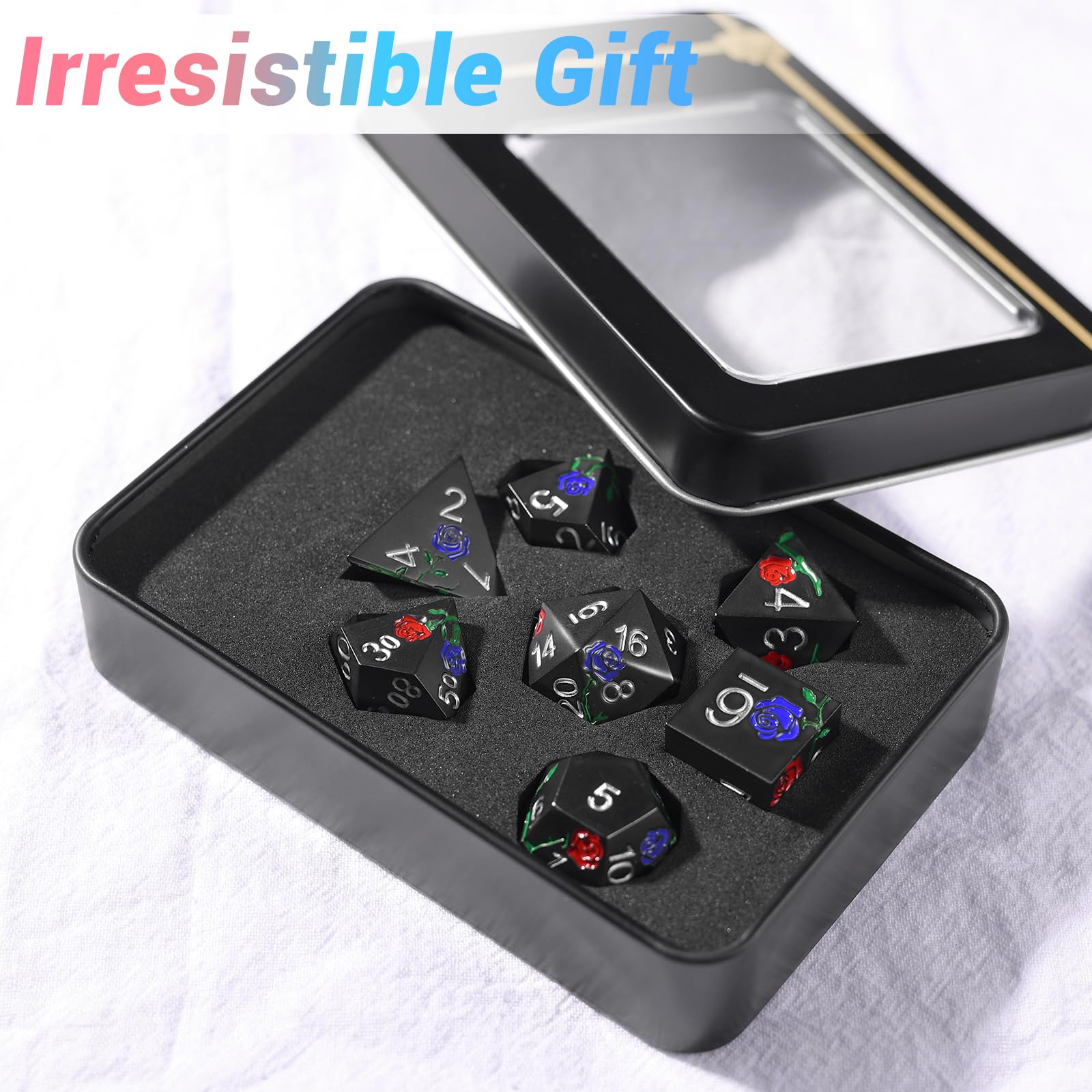 Snapklik.com : DND Metal Dice Set,Polyhedral Dice Set-Hand-Coloured ...