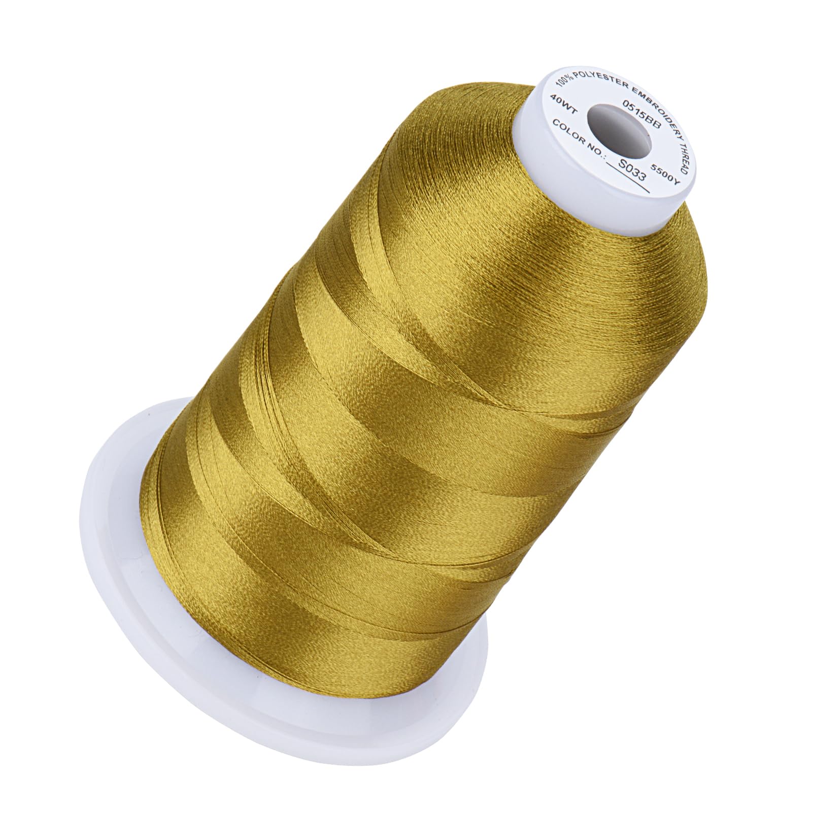 Amazon.com: Simthread Embroidery Thread Golden Green S033 5500 Yards ...