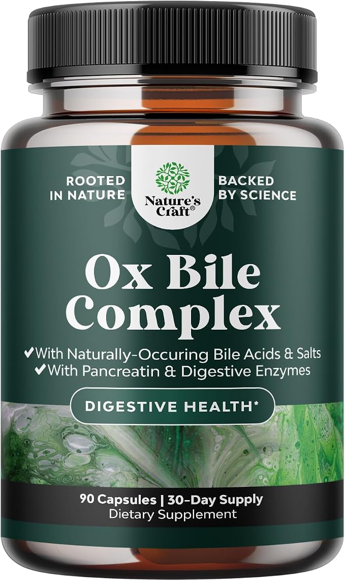 Amazon.com: Digestive Enzymes with Ox Bile Supplement - Purified Bile ...