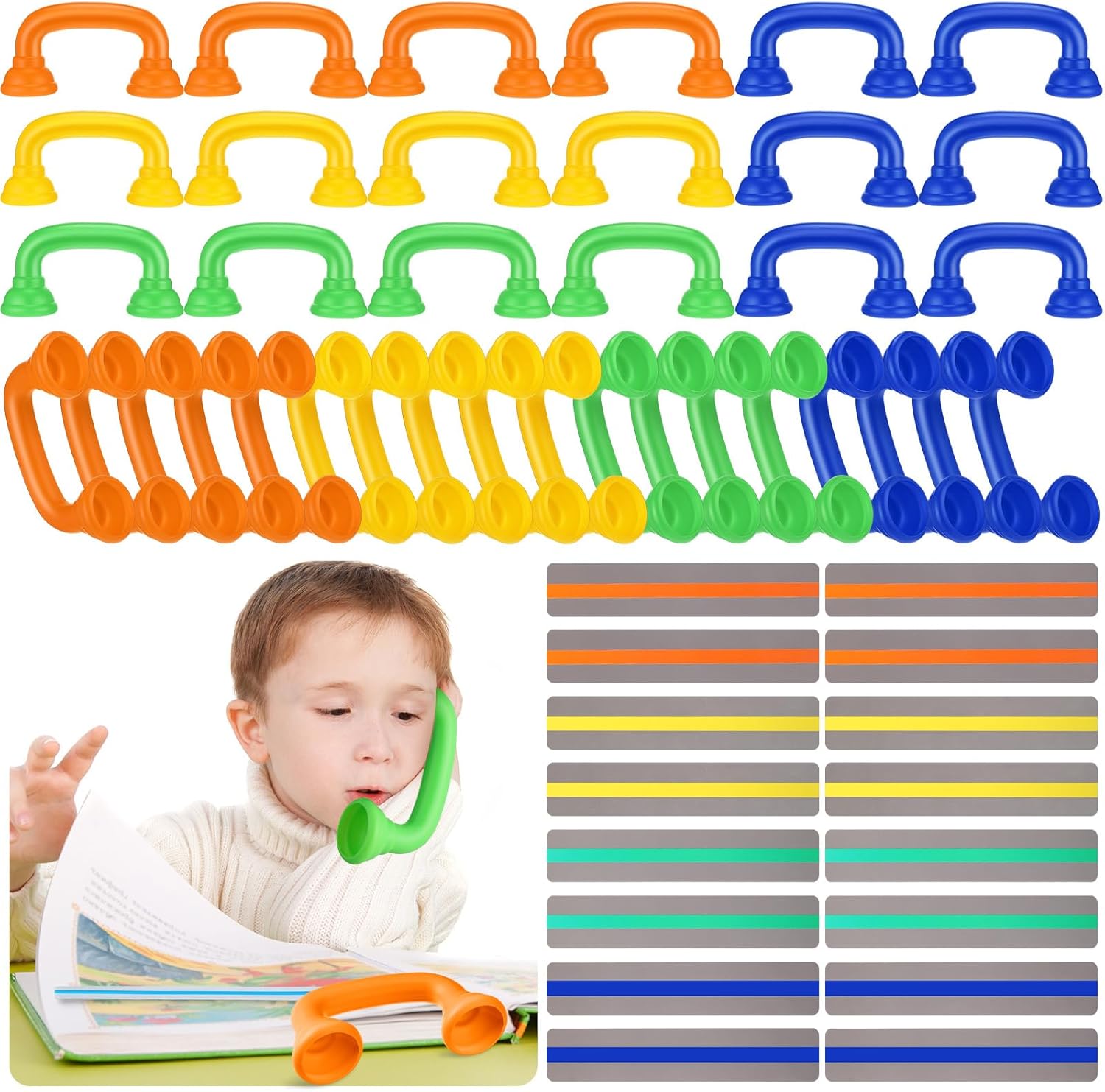 Amazon.com: Shappy 72 Pcs Whisper Reading Phones Colorful Reading ...