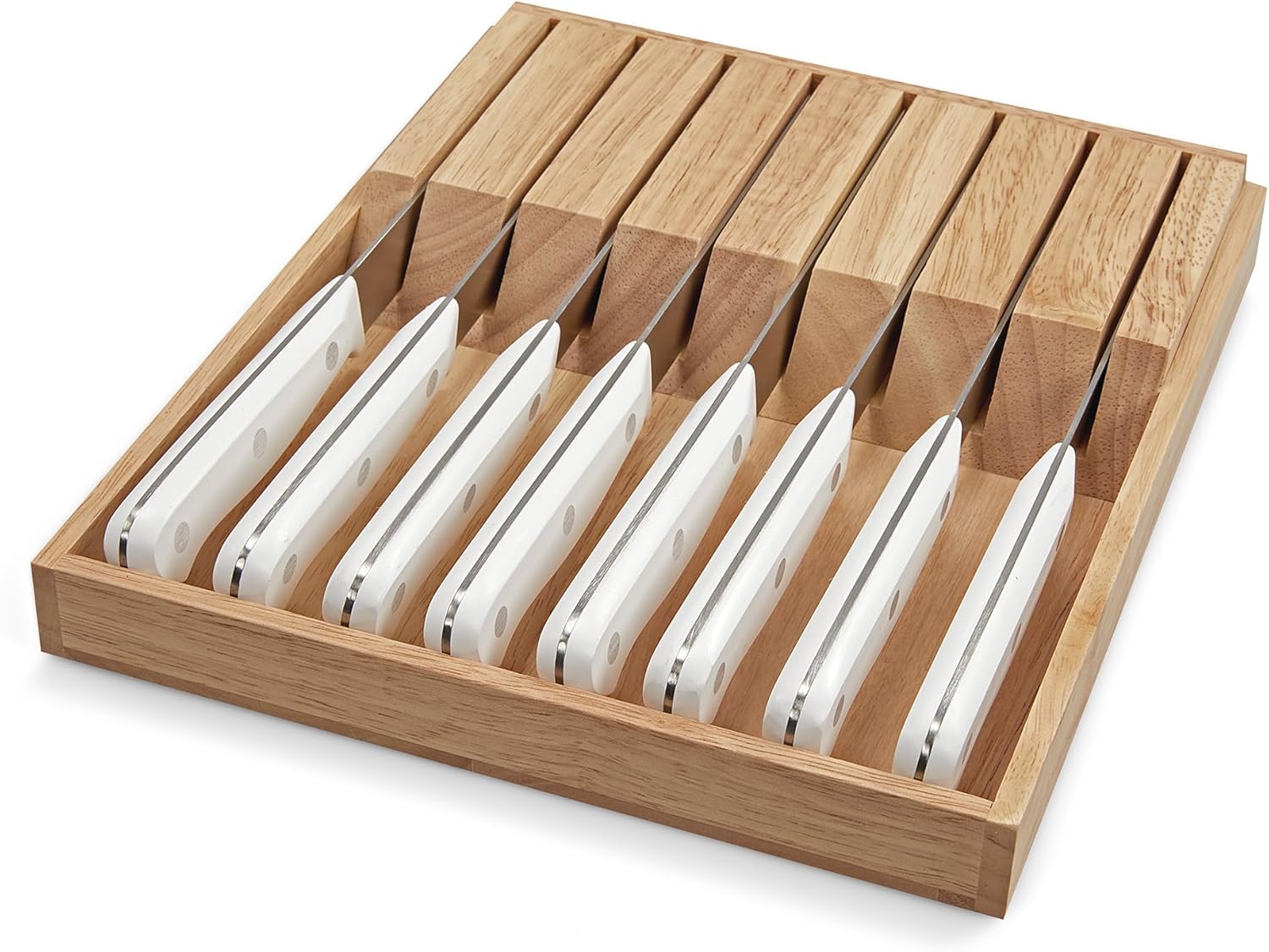 Amazon.com: WÜSTHOF Gourmet White Nine Piece Steak Knife In-Drawer Set ...