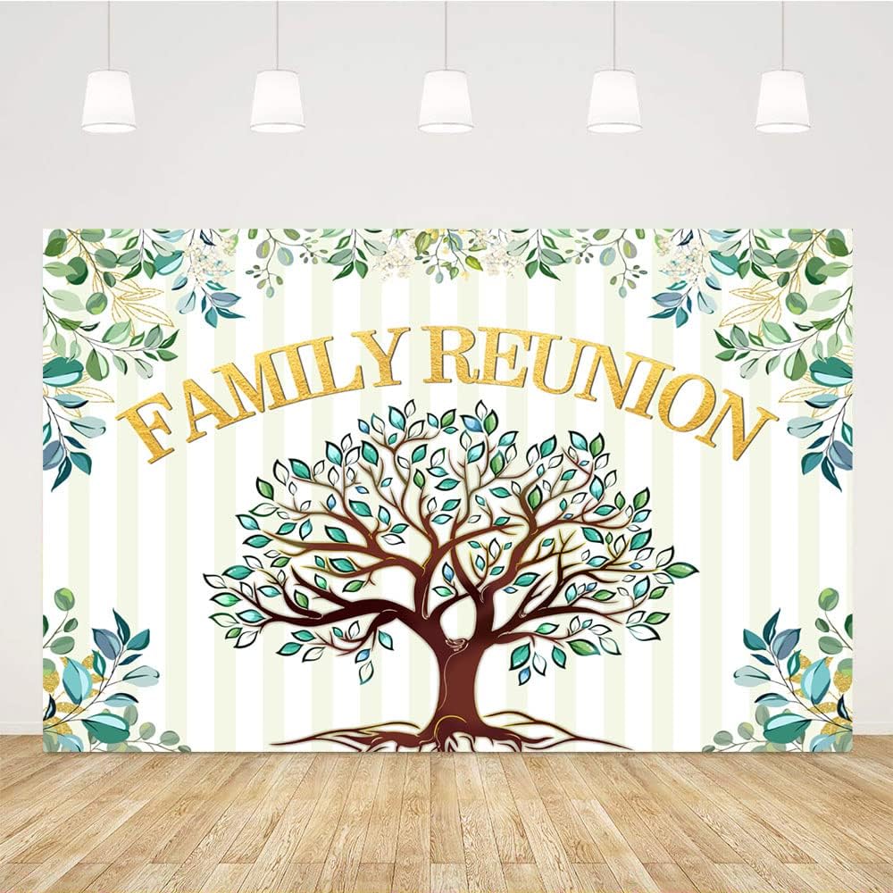 Amazon.com : Wollmix Family Reunion Decorations Backdrop Banner Family ...