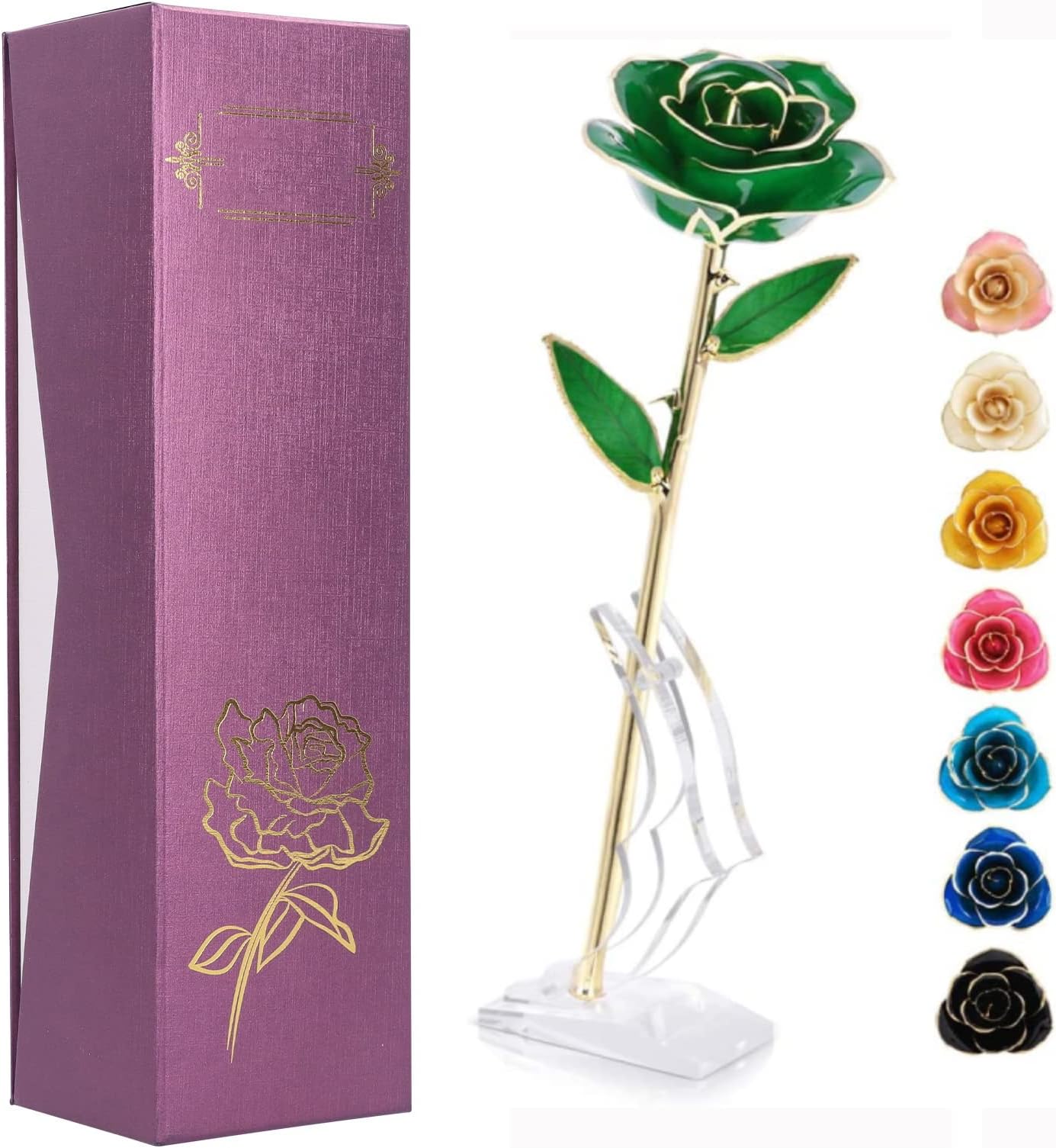 Amazon.com: MNIEYU Gold Rose 24K Plated Gold Dipped Rose, Forever ...