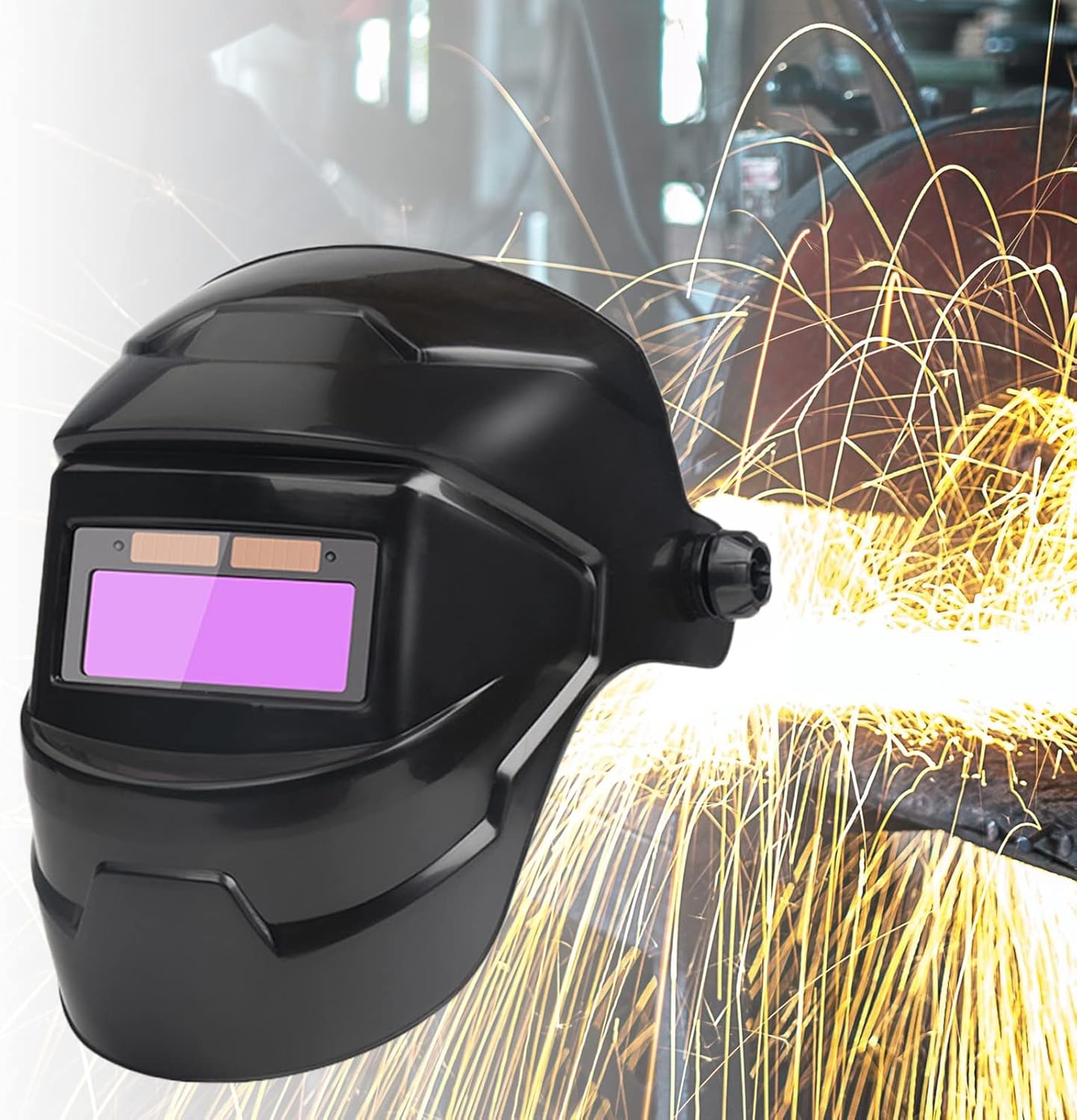 Yirepny Welding Helmet, Solar Power Auto Darkening Welding Helmet, Arc ...