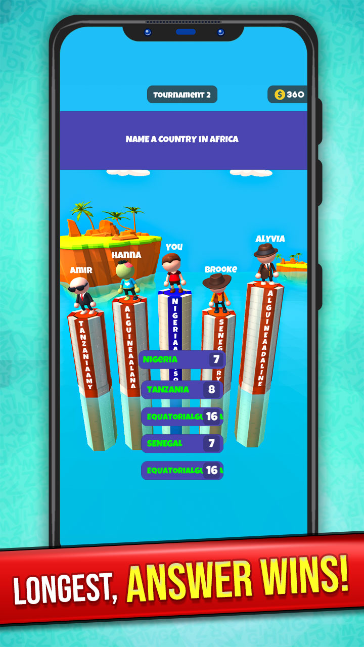 Text Stack or Die! Type and Guess Correct Answer 3D - Build Long Word ...