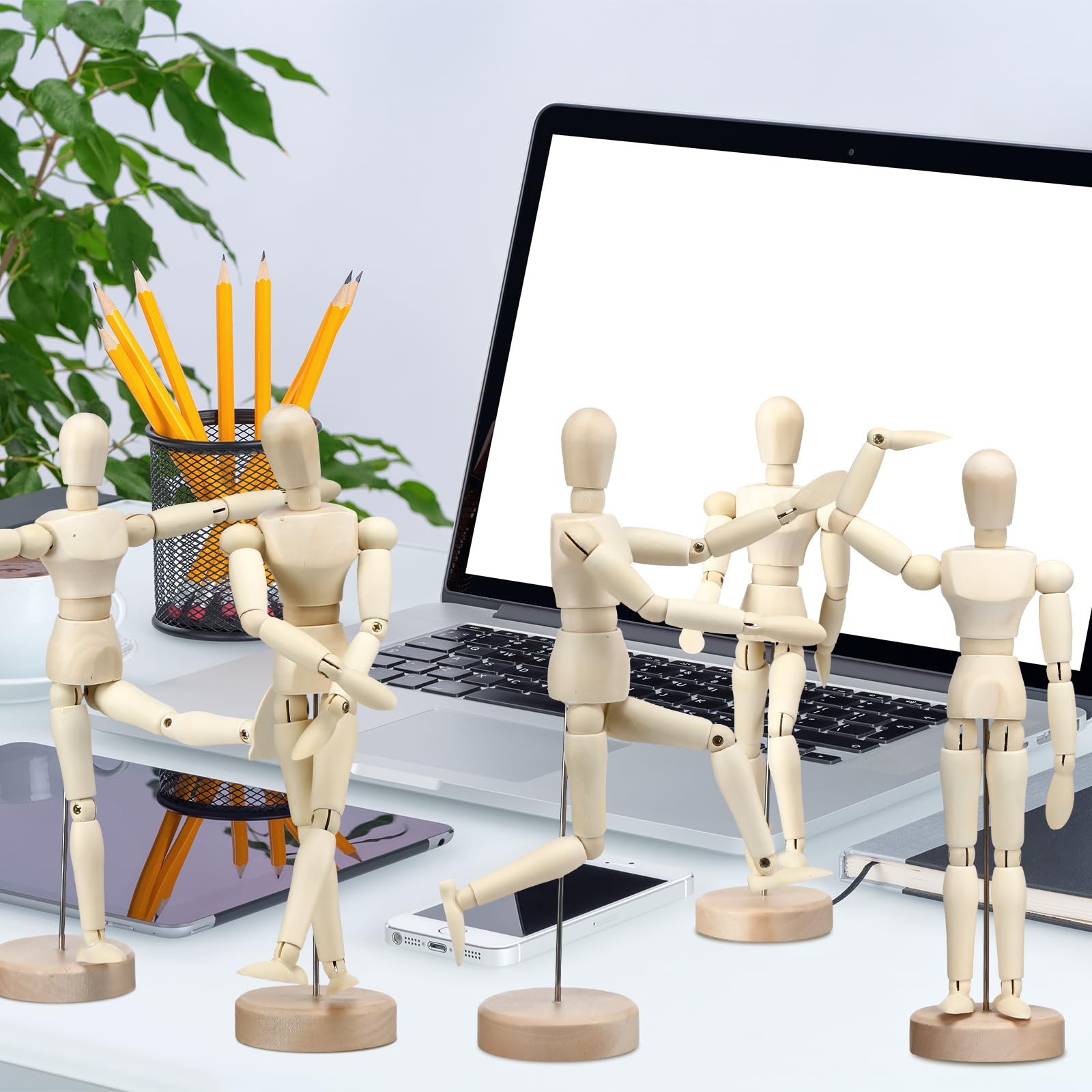 Snapklik.com : 24 Pcs 12 Pcs Artists Wooden Manikin Jointed Mannequin 8 ...