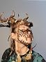 Amazon.com: PEUTIER Halloween Half Face Mask, Half Skull Mask Scary ...