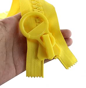 Amazon.com: pson 2PCS 10Inch Super Large Plastic Zipper, Yellow Heavy ...