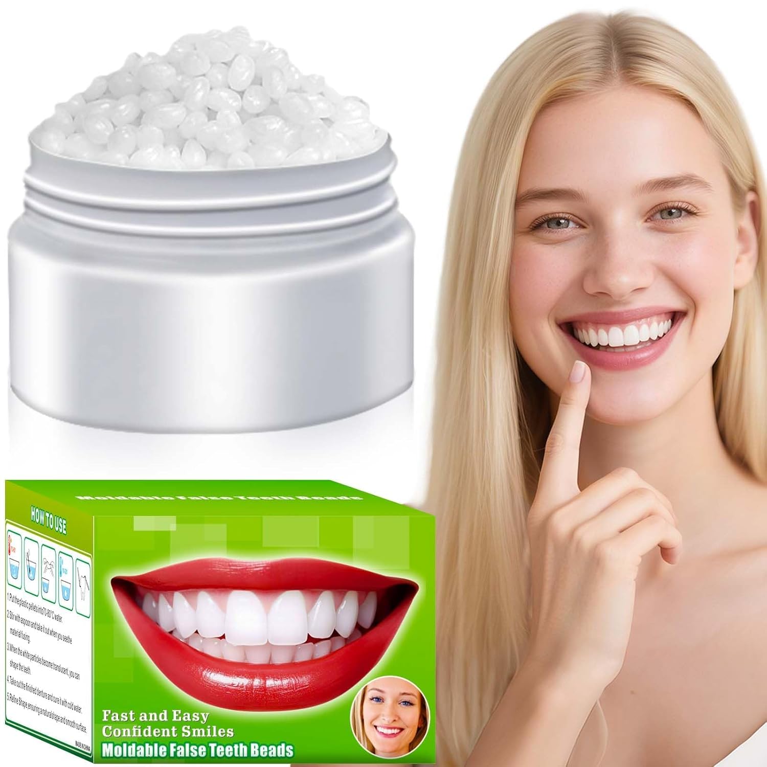 Amazon.com: Tooth Repair Kit, Moldable False Teeth Beads for Temporary ...