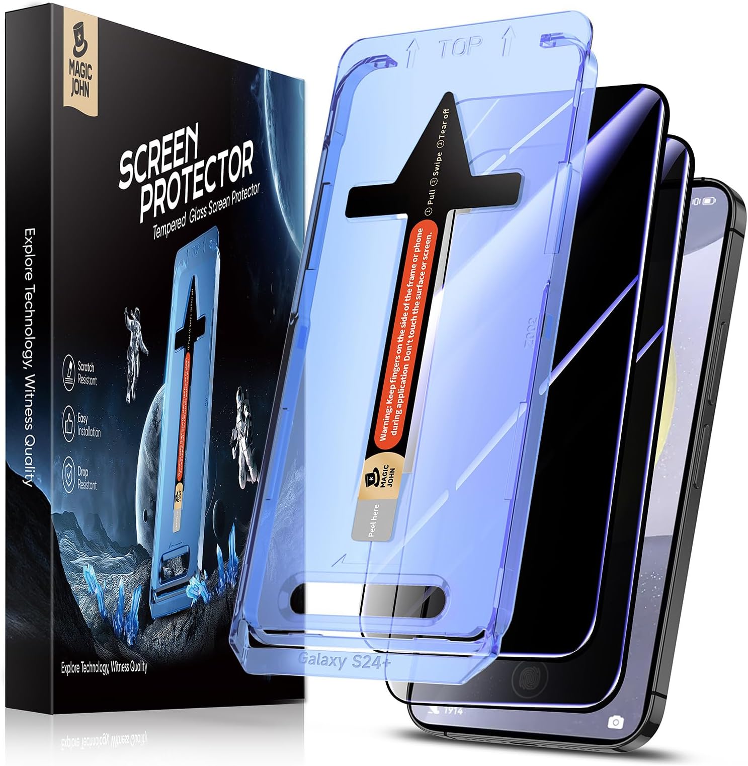 amFilm [2+2 Pack] OneTouch Tempered Glass Screen Protector Guard for ...