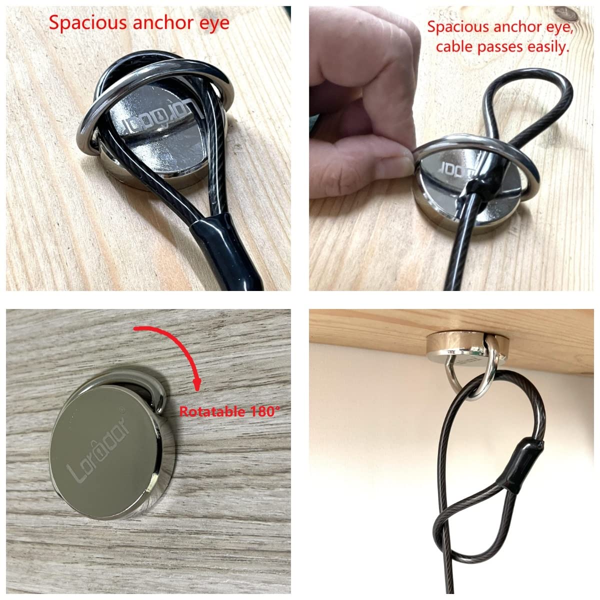 Snapklik.com : LORADAR Stainless Steel Security Anchor Base Plate,Desk ...