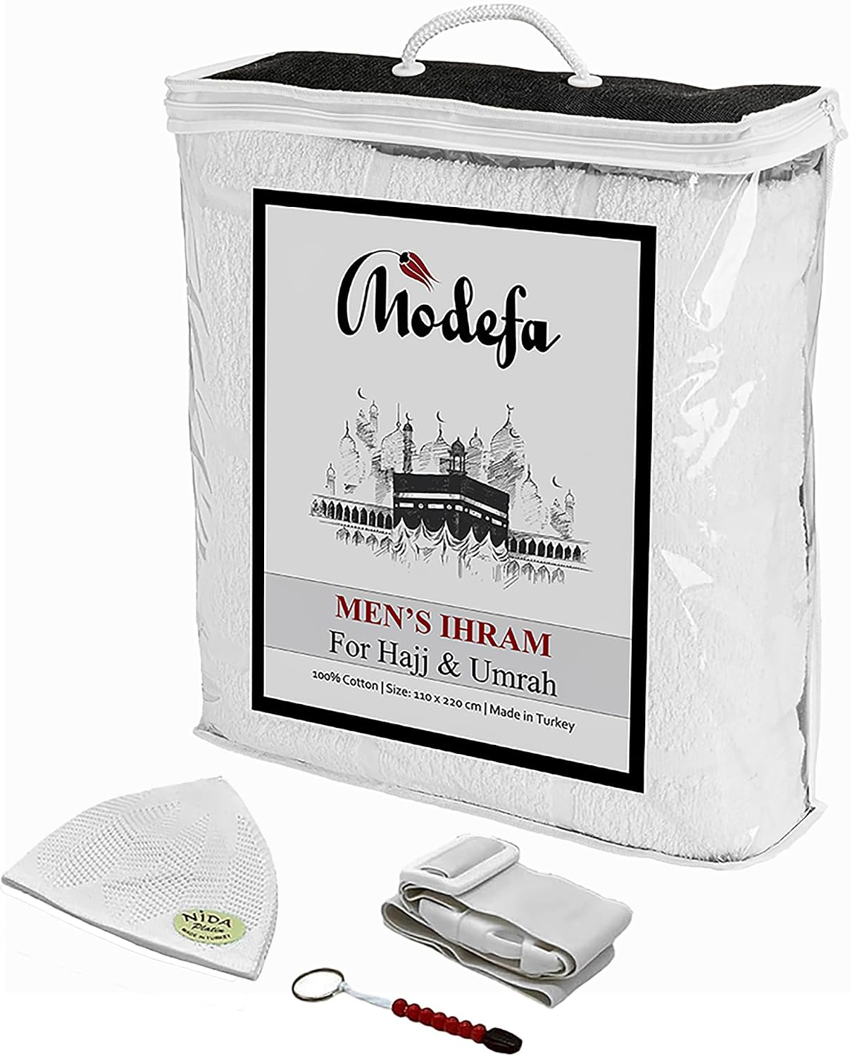 Amazon.com: Modefa Islamic Men's Ihram Towel Set for Hajj Umrah - 2 ...