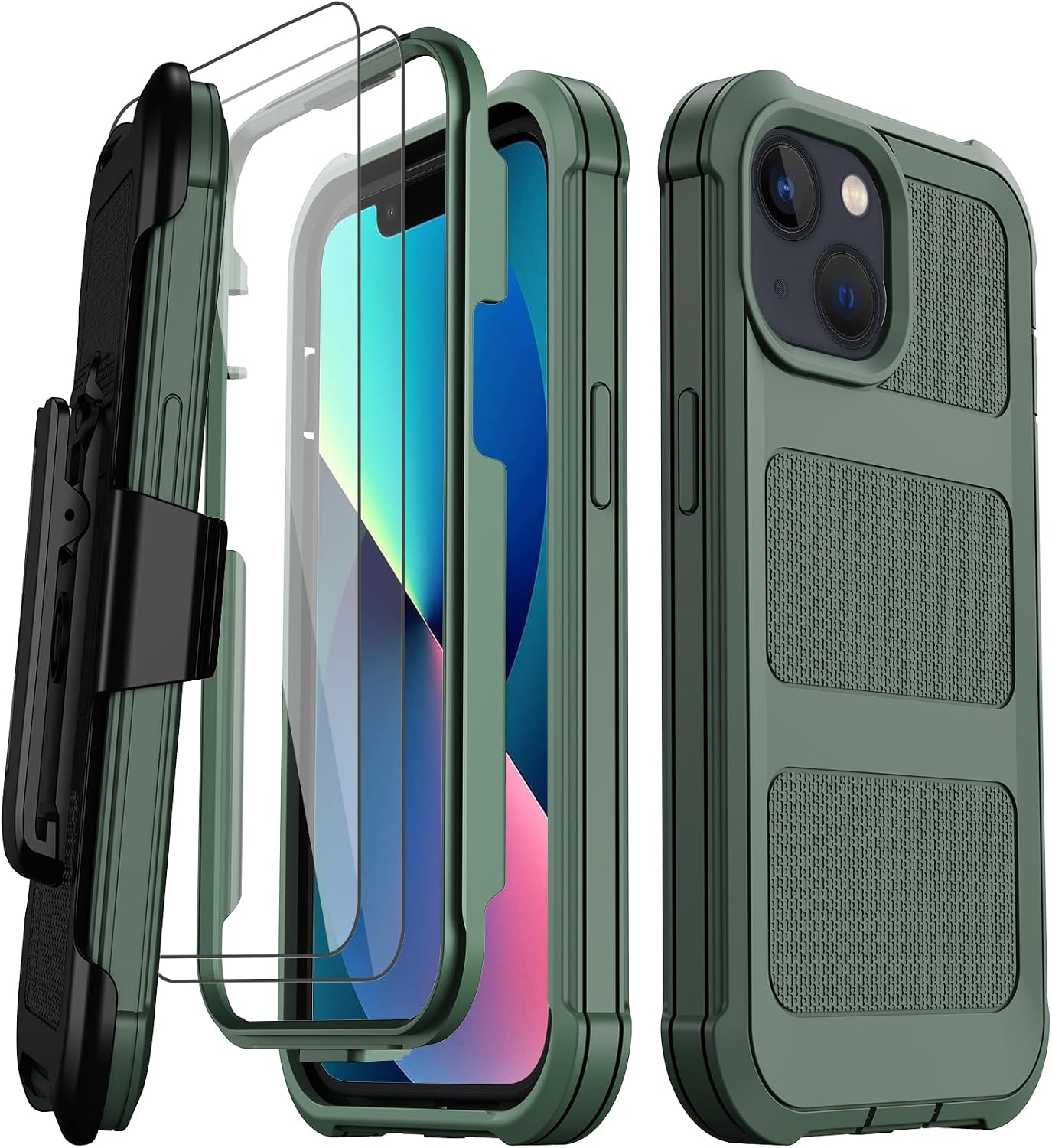 Amazon.com: Stroson for iPhone 13 Case with 2X Screen Protector ...