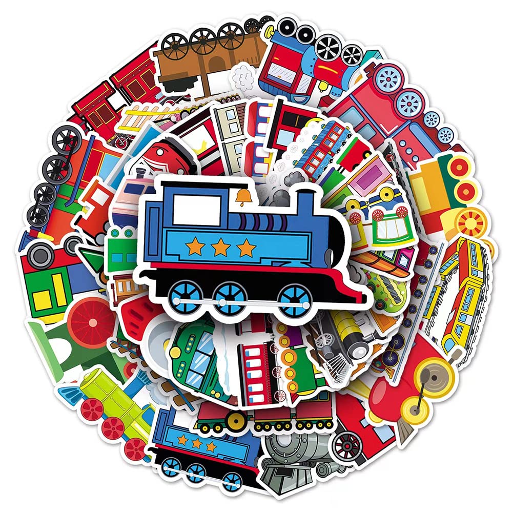 Amazon.com: Train Stickers |50Pcs Train Waterproof Vinyl Decals for ...