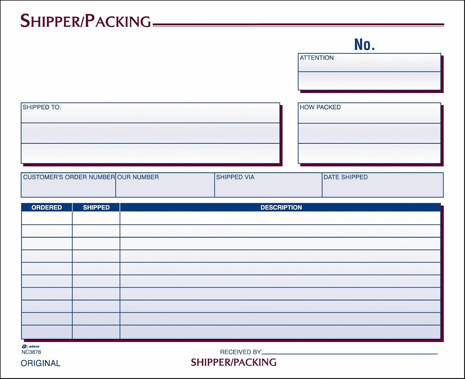 Amazon.com : Adams Shipper and Packing Slip Unit Set, 8.5 x 7.44 Inch ...