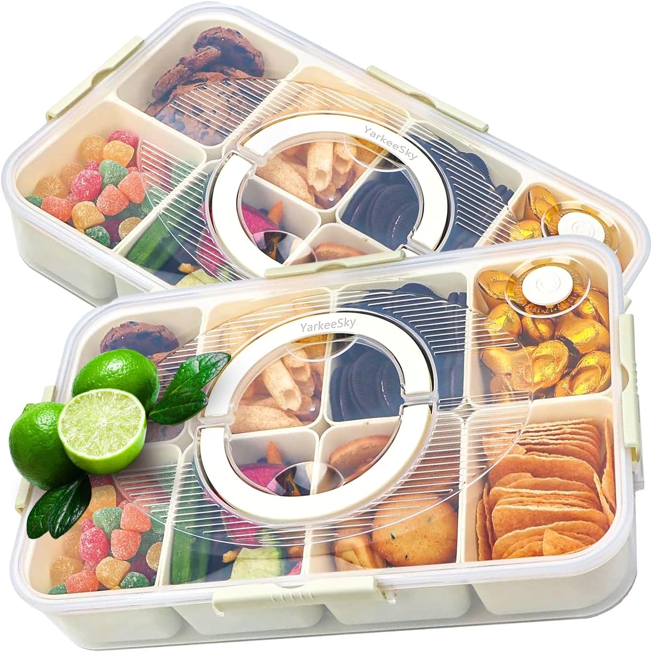Amazon.com | YarkeeSky Air-tight Snackle Box Container Dishwasher Safe ...