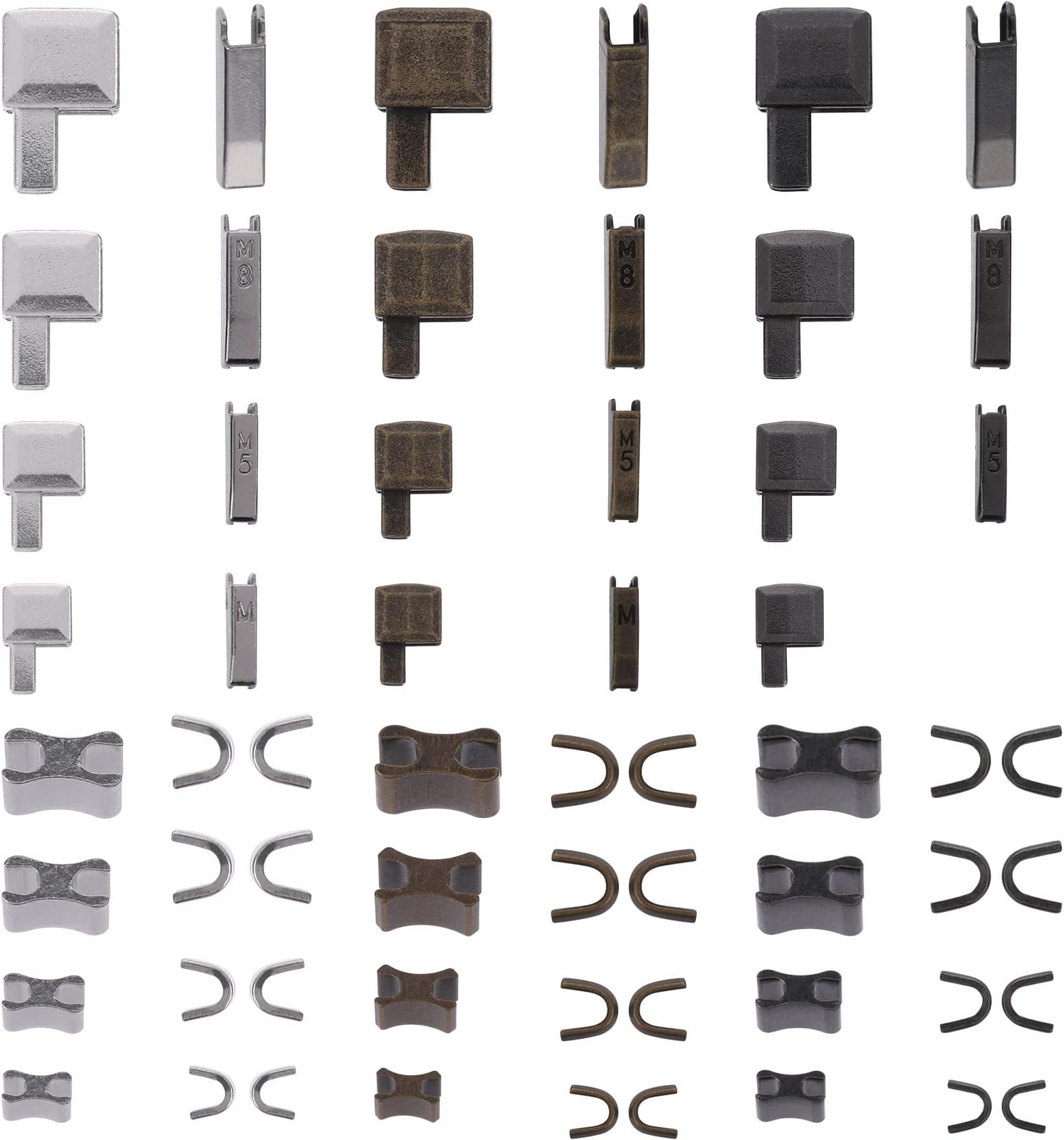 Amazon.com: 2 sets silver #3 metal zipper head box zipper Pull ...