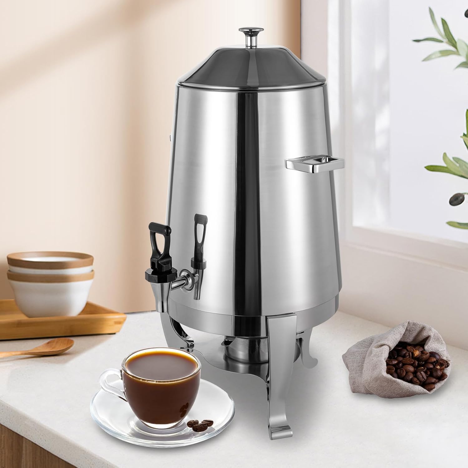 Amazon.com | Coffee Urn With Fuel Holder, 3.5 Gallon Beverage ...