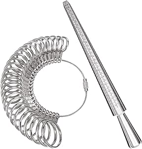 Amazon.com: Holyangtech Ring Sizer Measurement Finger Ring Gauge ...