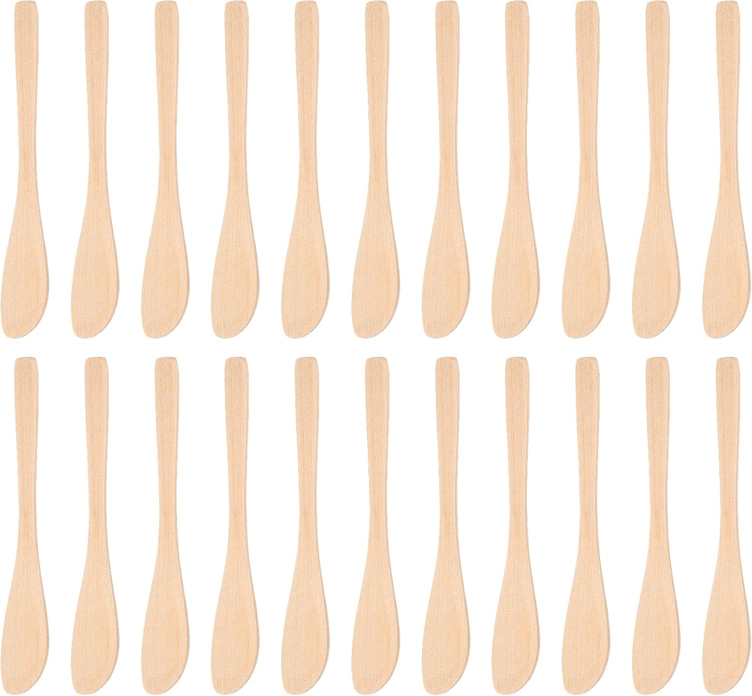 Amazon.com: BESTONZON 20PCS Wood Cheese Spreader, Wooden Cheese ...