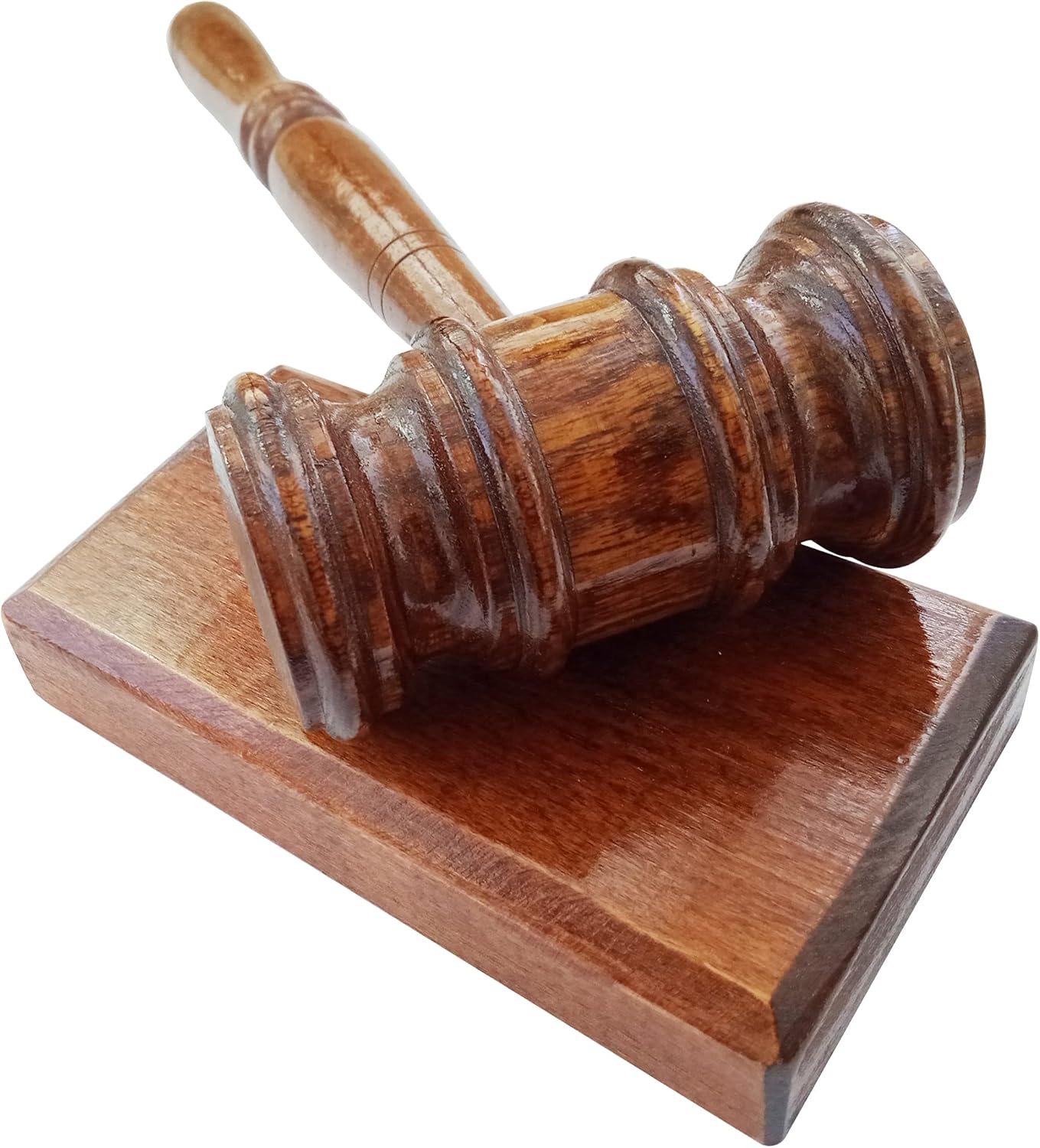 Amazon.com : Wooden Gavel and Square Shape Sound Block - 11'' Inch ...