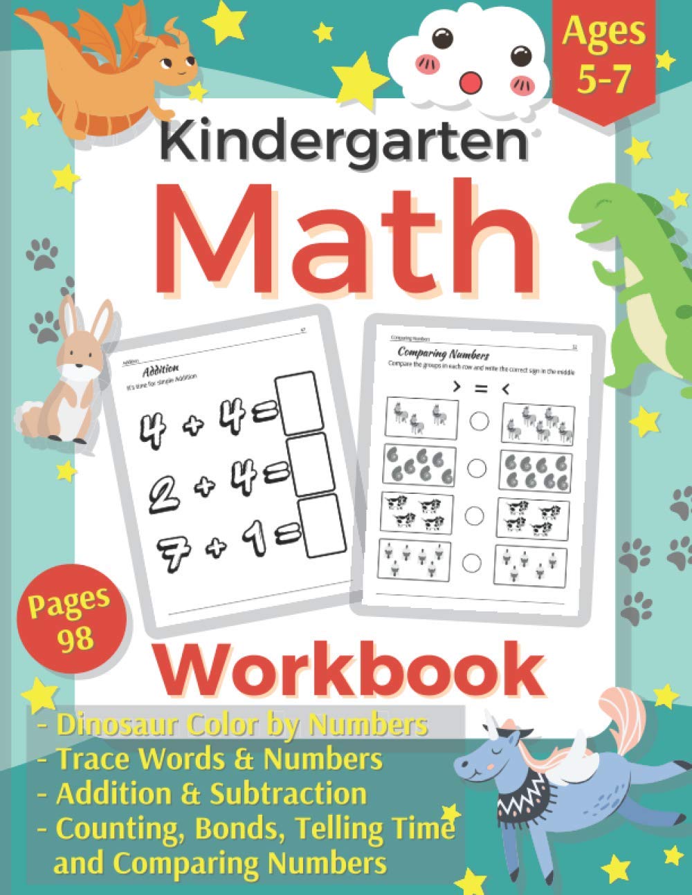 Buy Addition and Subtraction Kindergarten Math Workbook: Activity Book ...