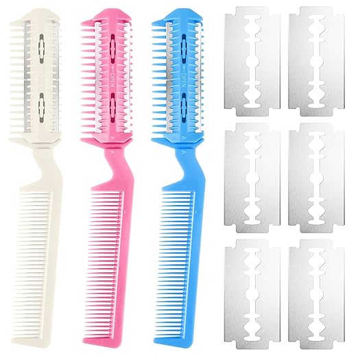 Amazon.com: 3 Pcs Razor Comb for Dogs Cats with 6 Pcs Extra Blades, Pet ...